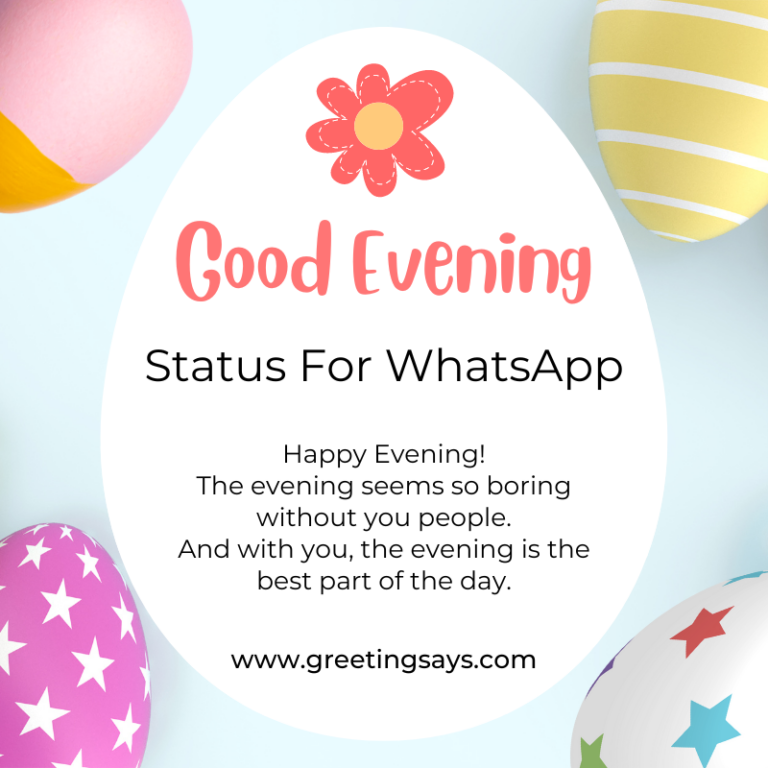 Good Evening FB Status | Evening Status Caption