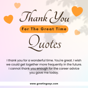 Thank You for a Wonderful Time