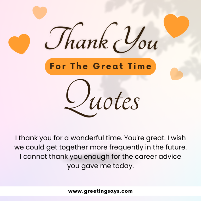 Thank You for a Wonderful Time