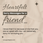 Apology Messages for Friend