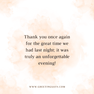 Thanks For Great Evening