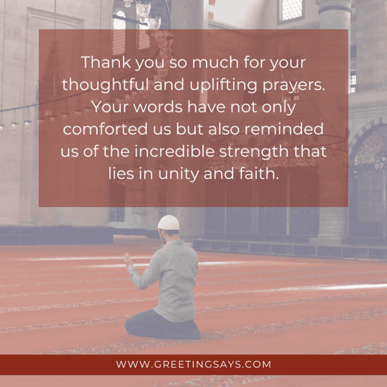 Thank You for Your Prayers and Your Thoughts