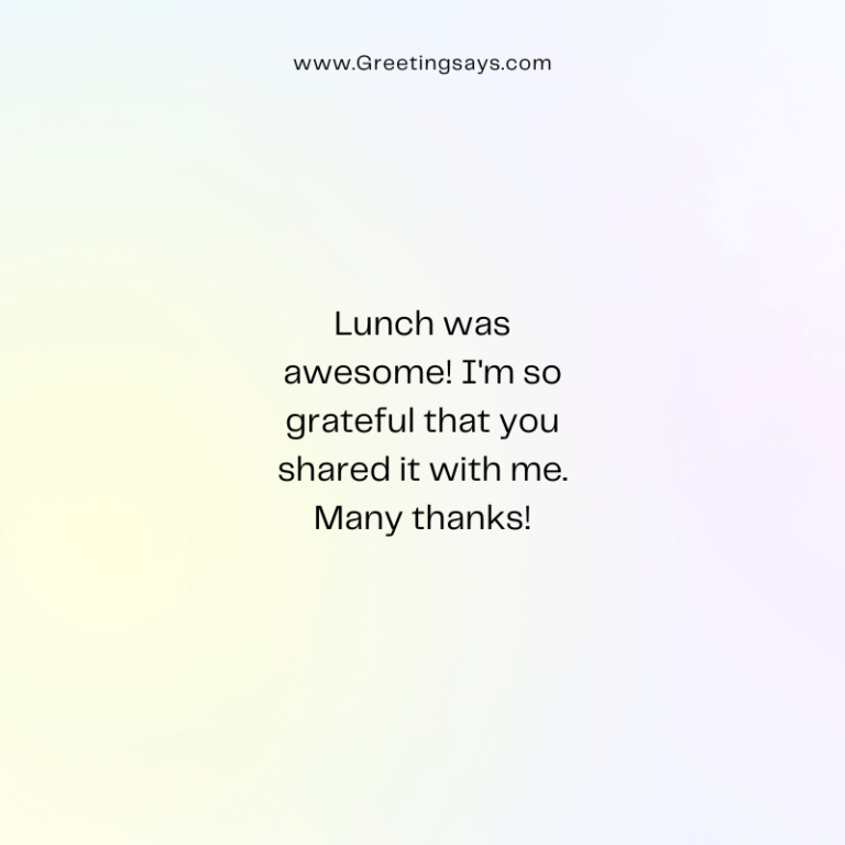 Thank You for Lunch Messages