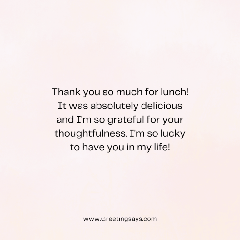 Thank You for Lunch Messages