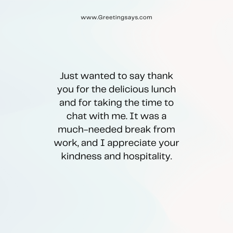 Thank You for Lunch Messages