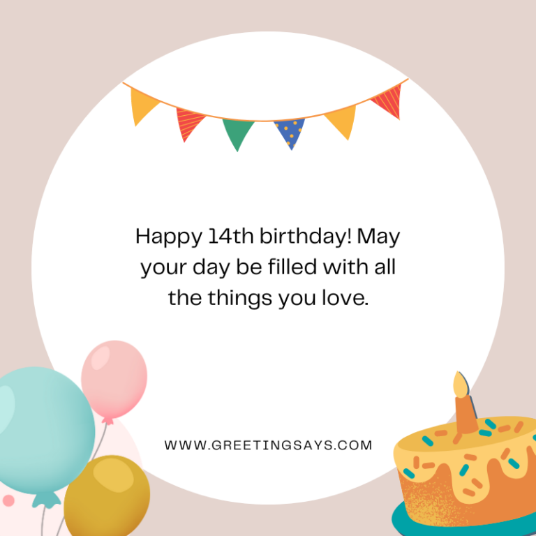 Happy 14th Birthday Wishes - Greeting Says