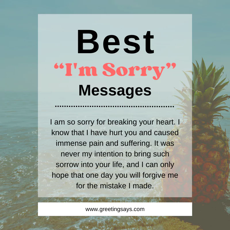 Sorry for Breaking Your Heart