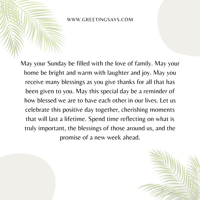 Sunday New Week Blessings For An Inspiring And Positive Day