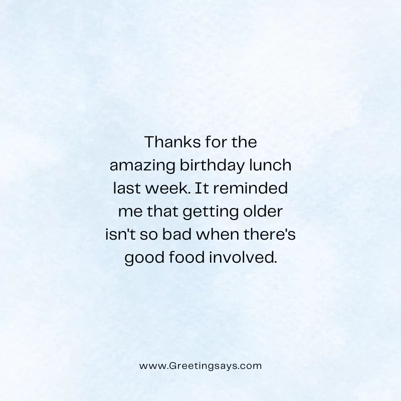 Thank You for Lunch Messages